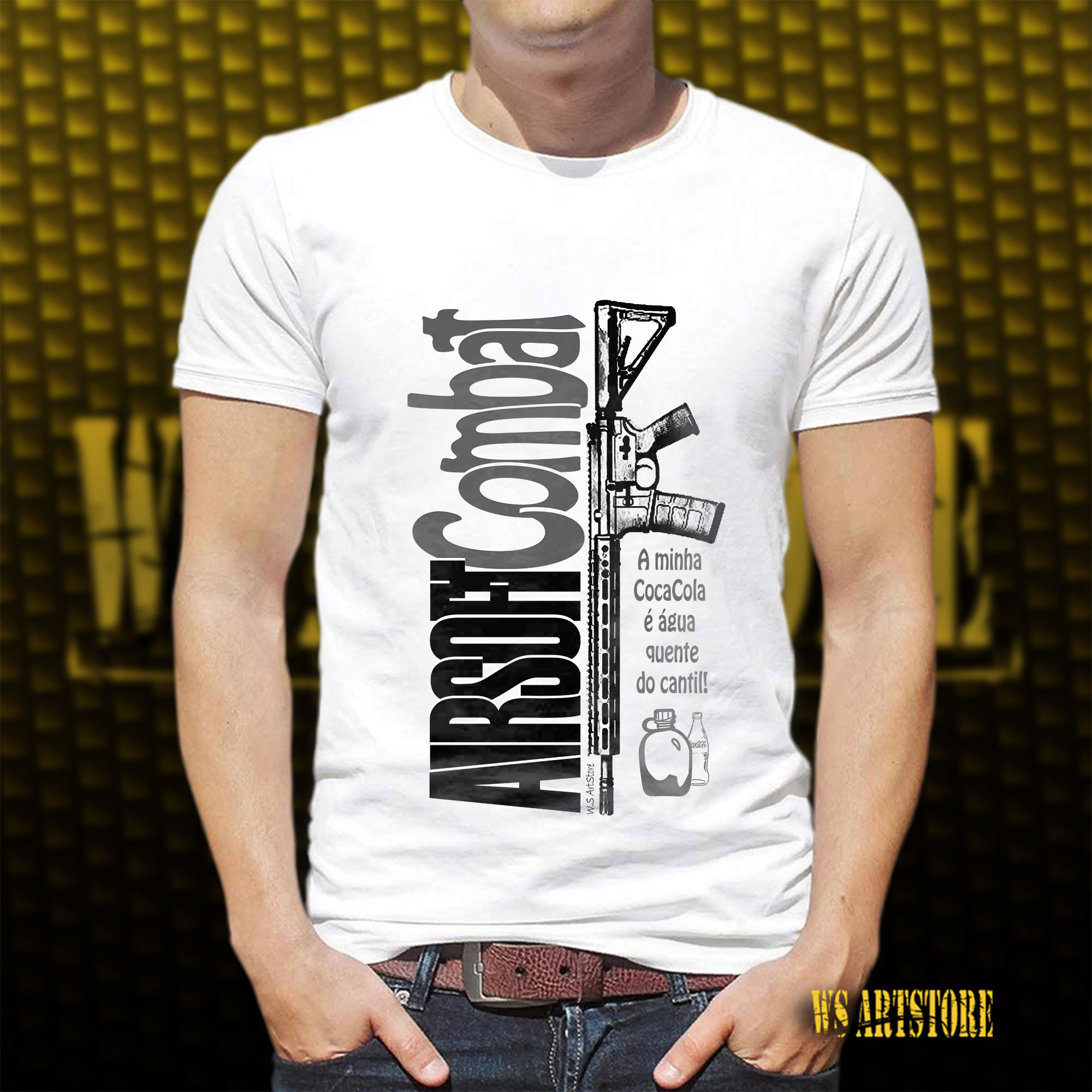 T-SHIRT QUALITY T-Shirt Airsoft Combat M4 R$69,90 em Loja WS ArtStore