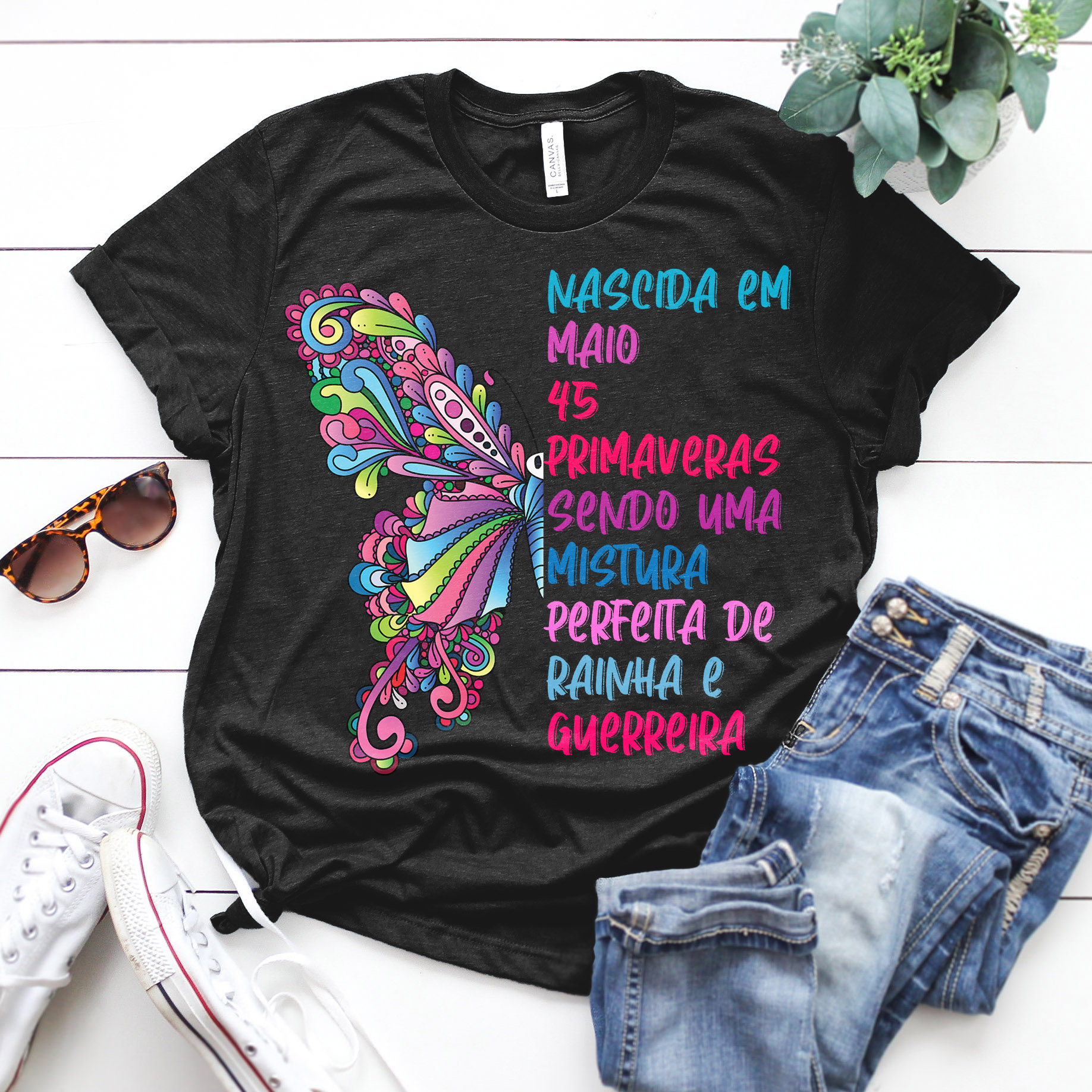 T-Shirt Quality 45 primaveras - Maio em Loja Grande Família