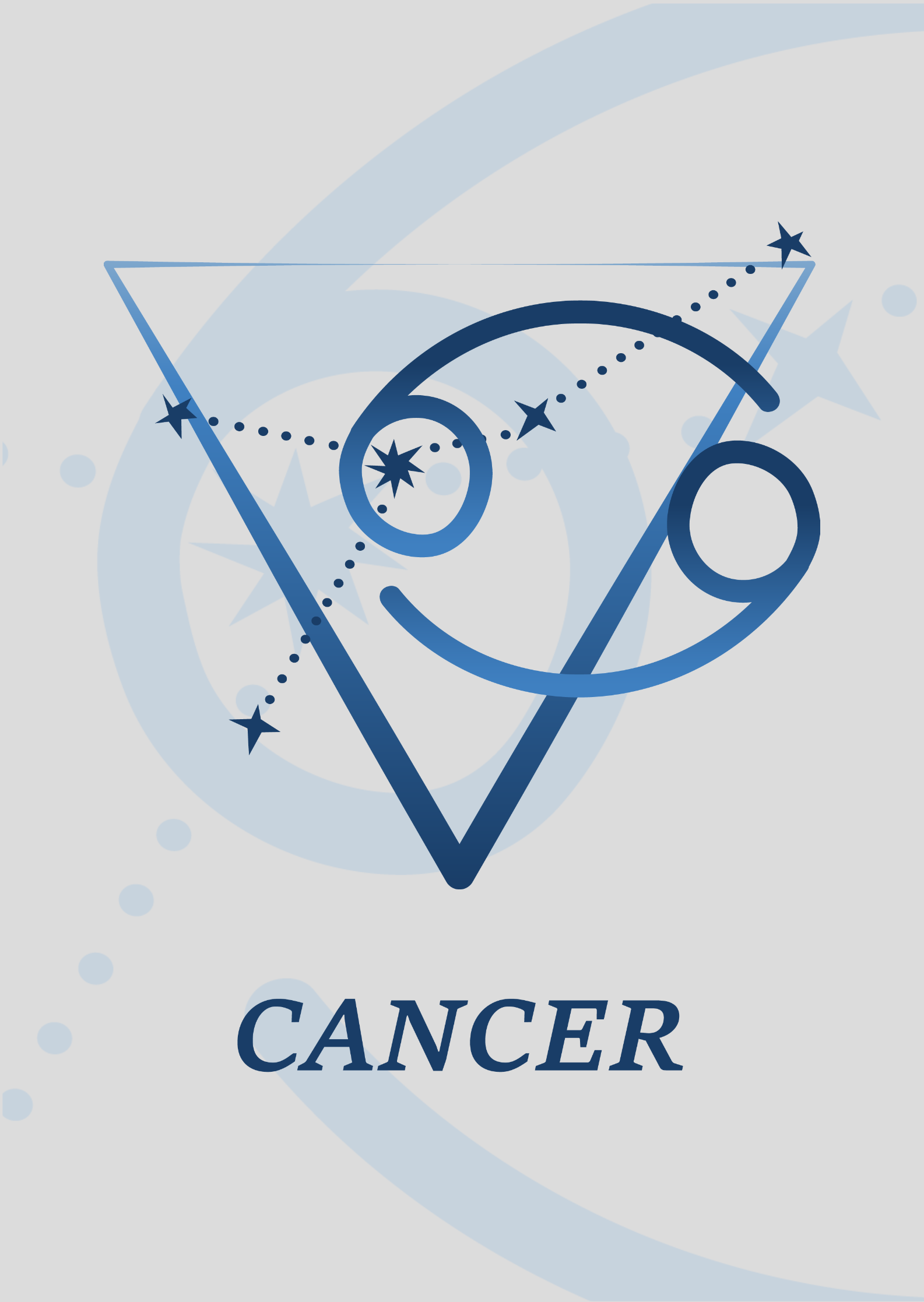 Poster Retrato Poster Signos - Câncer em Zeta Camisetas