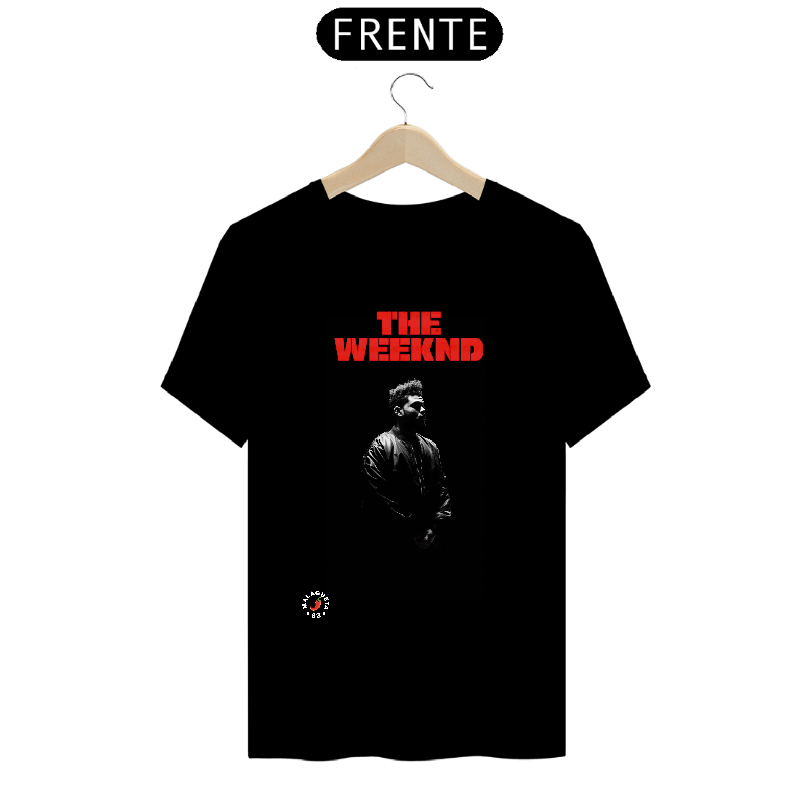 T-Shirt Prime Camiseta Prime The Weeknd Nome Preta em
