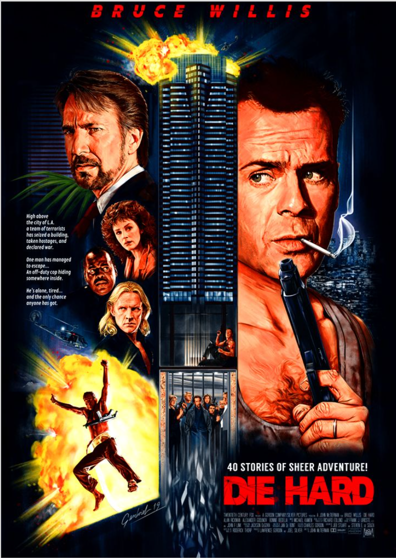 Poster Retrato Filme Duro de Matar (HD) em