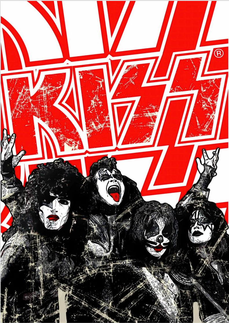 Poster Retrato Poster Banda Kiss em