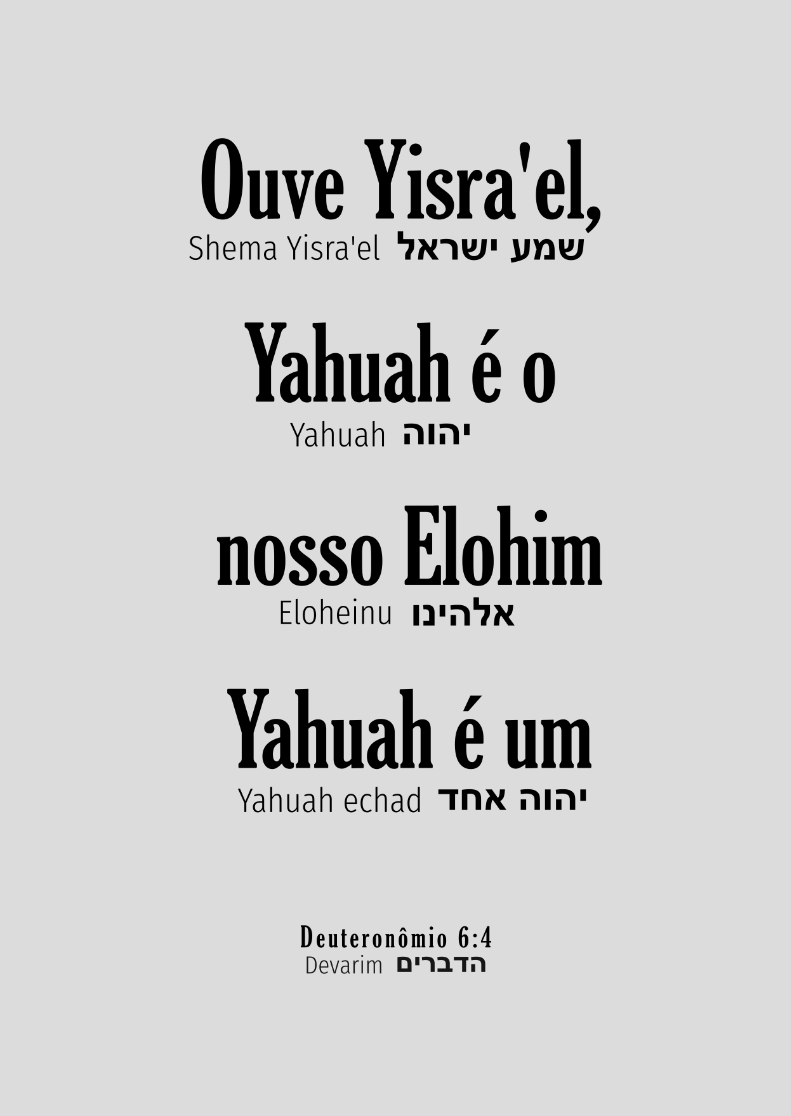 Poster Retrato Poster SHEMA Classic - hebraico (Parte 1) em Fale de Yah