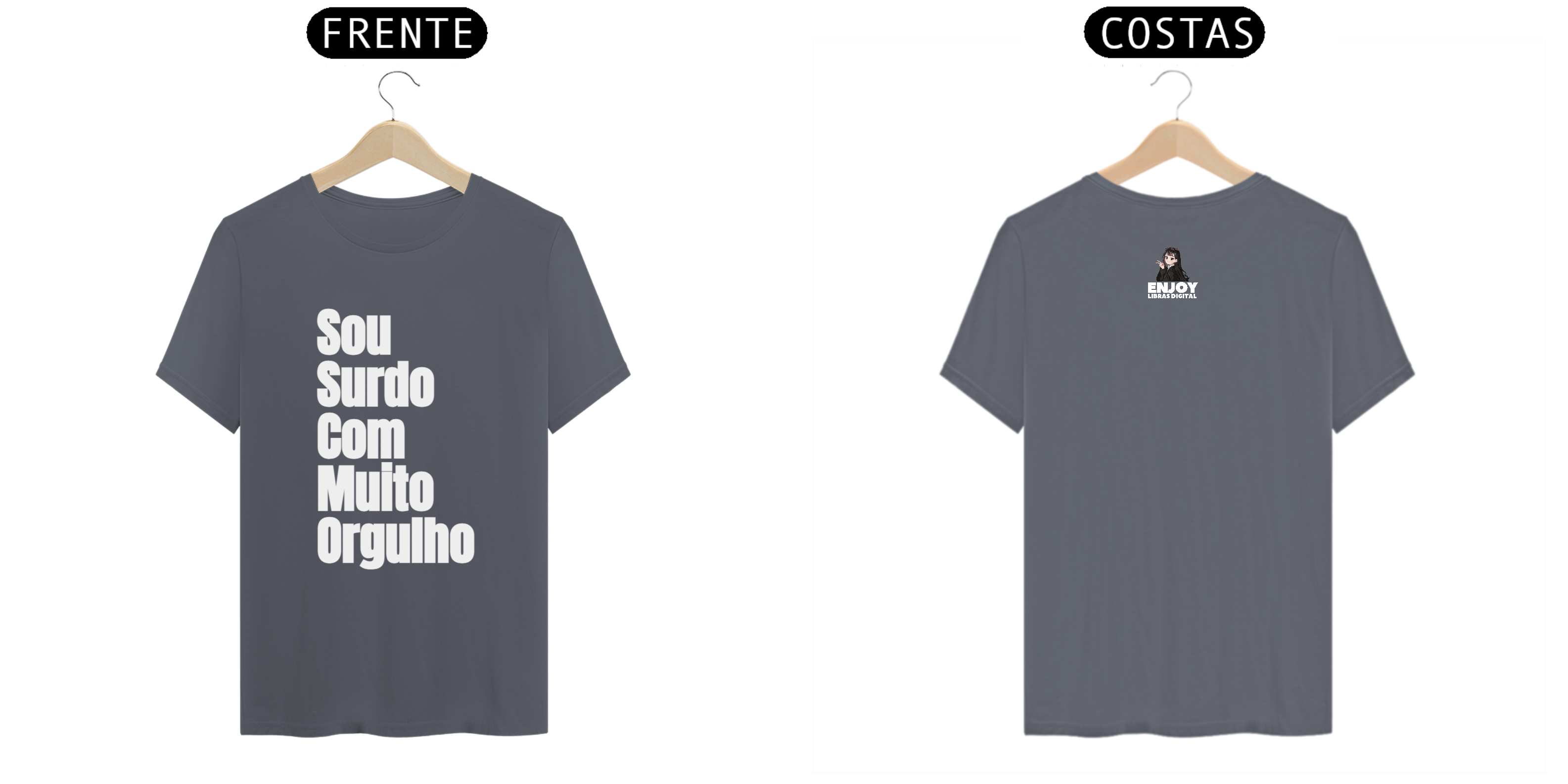 T-Shirt Classic Camiseta Sou surdo com muito orgulho R$79,28 em Enjoy ...