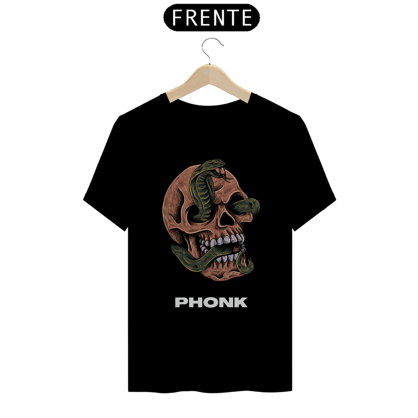 T-Shirt Quality Camiseta Phonk Wear Snake Skull em