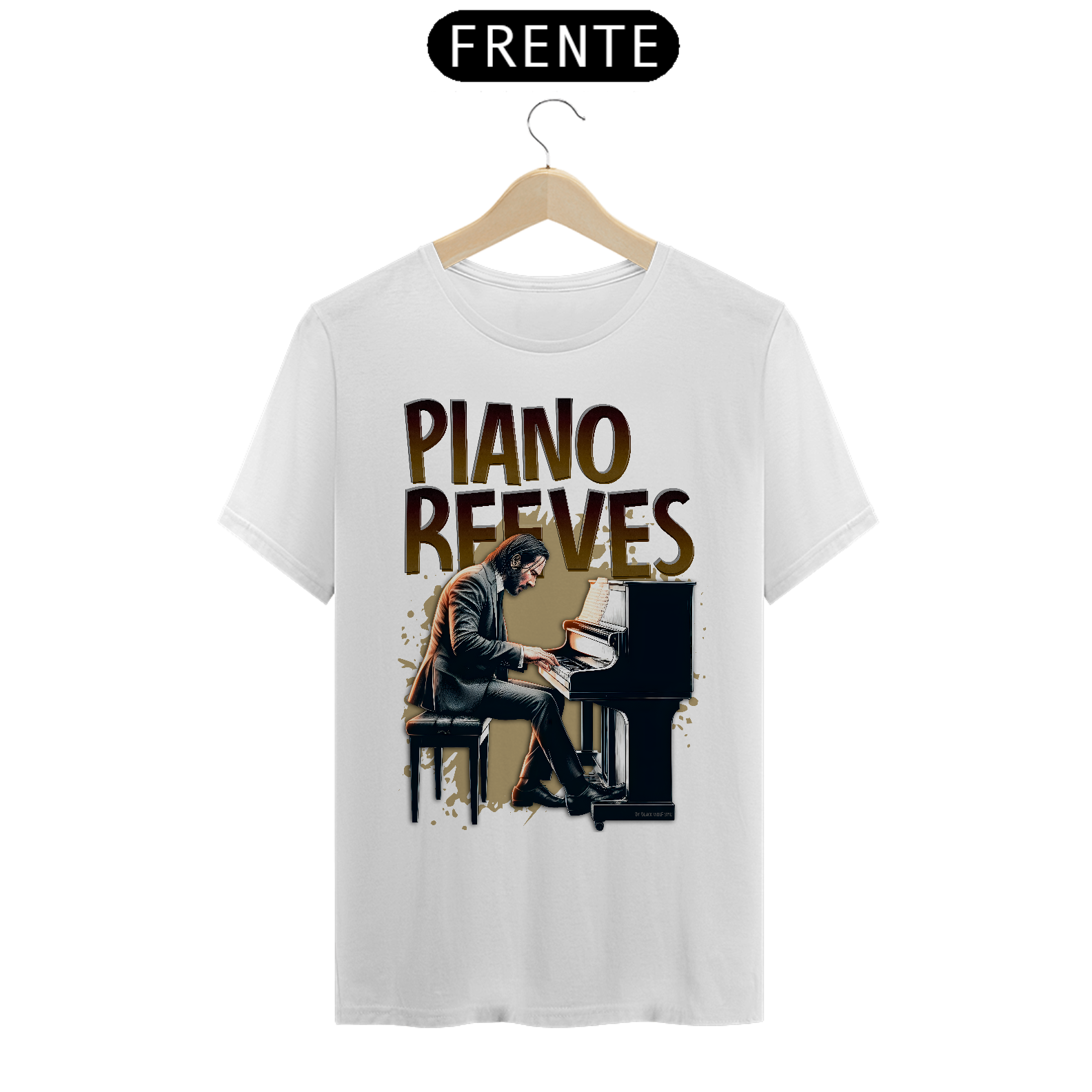 T-Shirt Quality Piano Reeves R$69,90 em Black Wolf Style