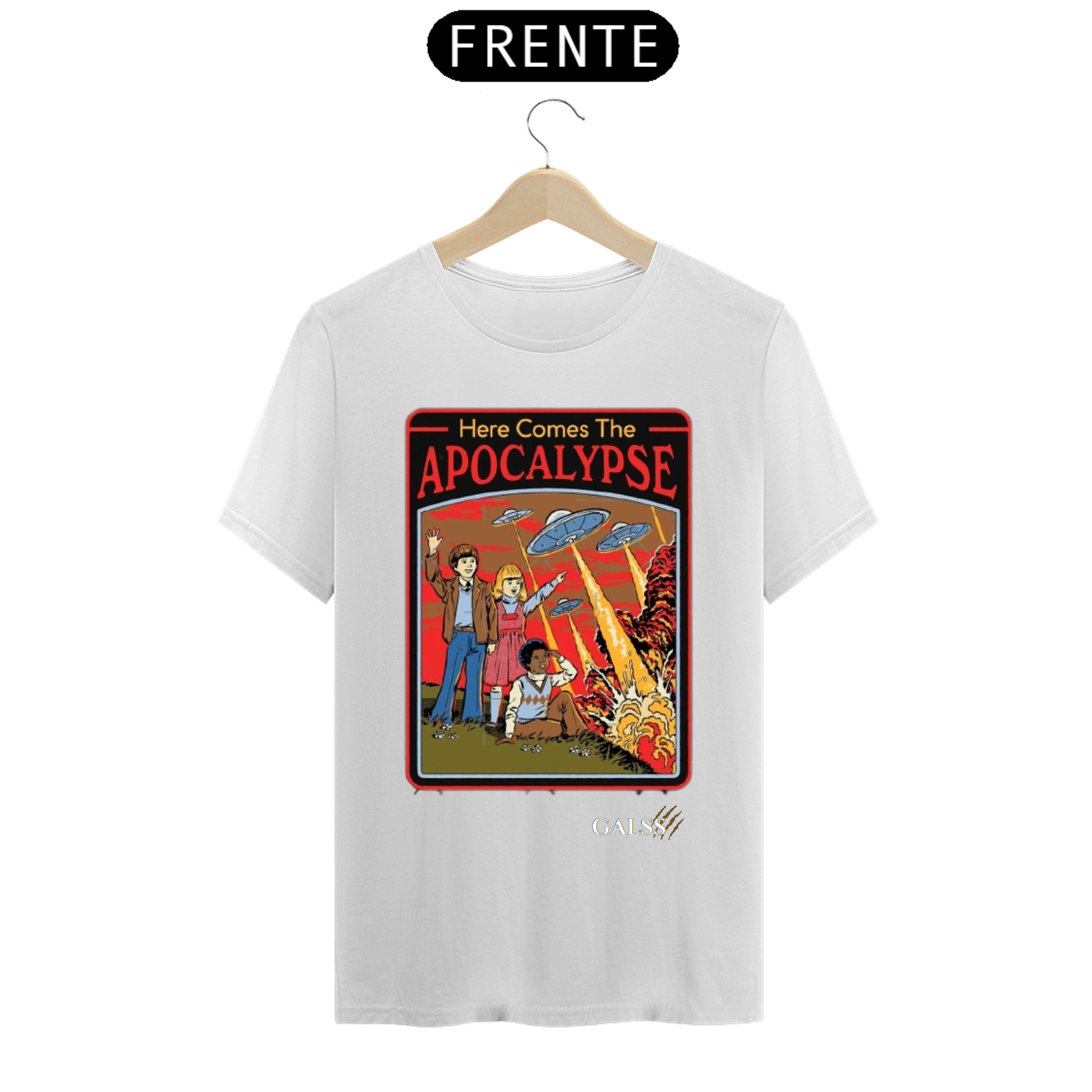 T-Shirt Classic here comes the apocalypse R$64,90 em