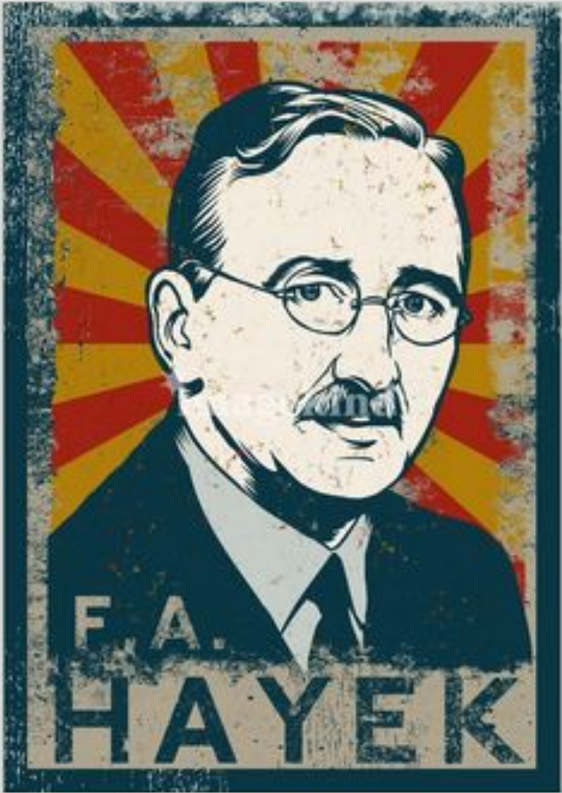 Poster Retrato PÔSTER RETRATO - F.A HAYEK em Ordem Espontânea