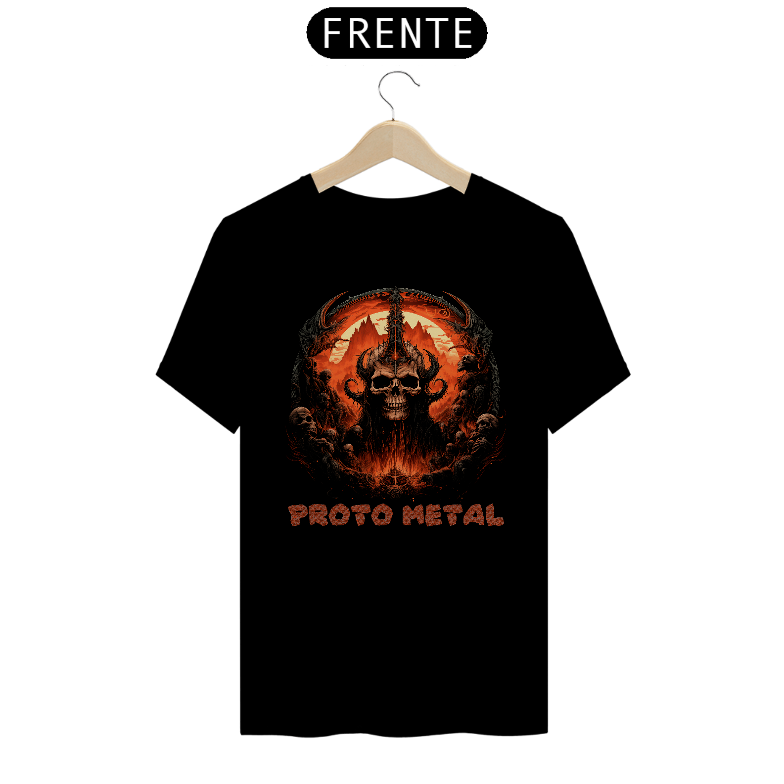T-Shirt Quality Camiseta Proto Metal 1 em Historia e Peso