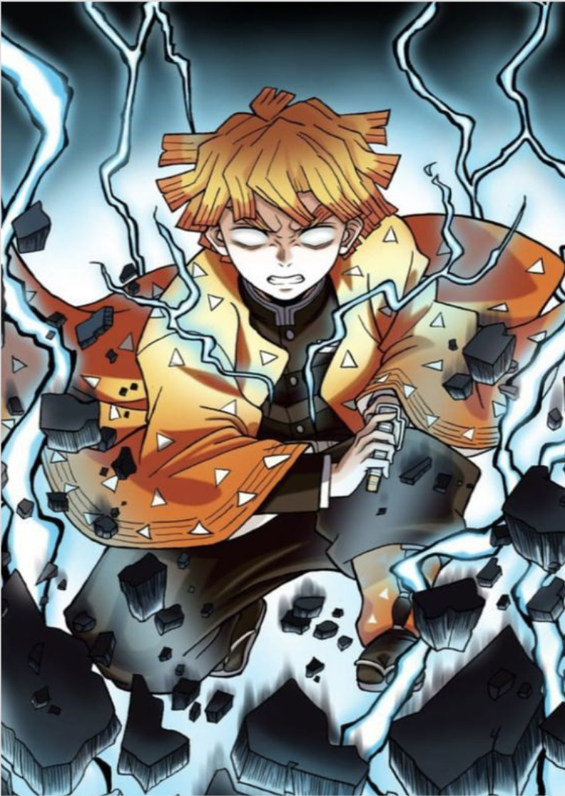 Poster Retrato Pôster Zentsu Agatsuma | Demon Slayer em