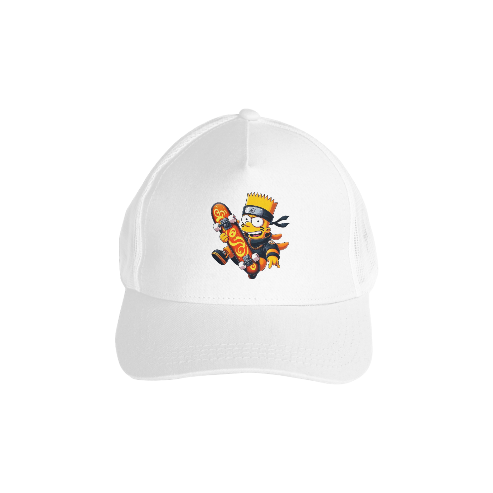 Boné Prime Com Tela Boné Geek Bart Simpson Estilo Naruto R 110 14 Em Geek Wear