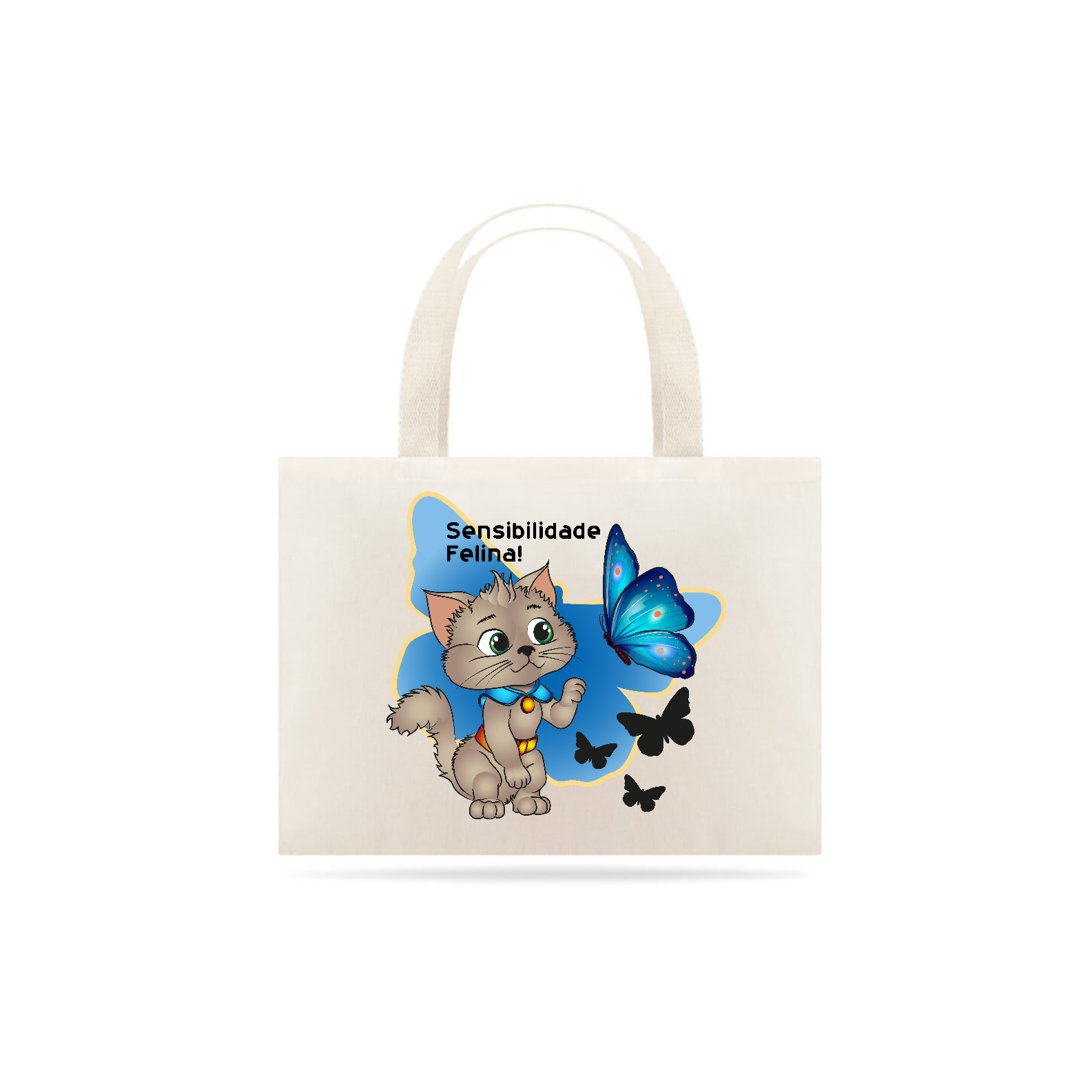 Eco Bag Grande Ecobag - Sensibilidade Felina R$35,90 em Cartoon CAT Store
