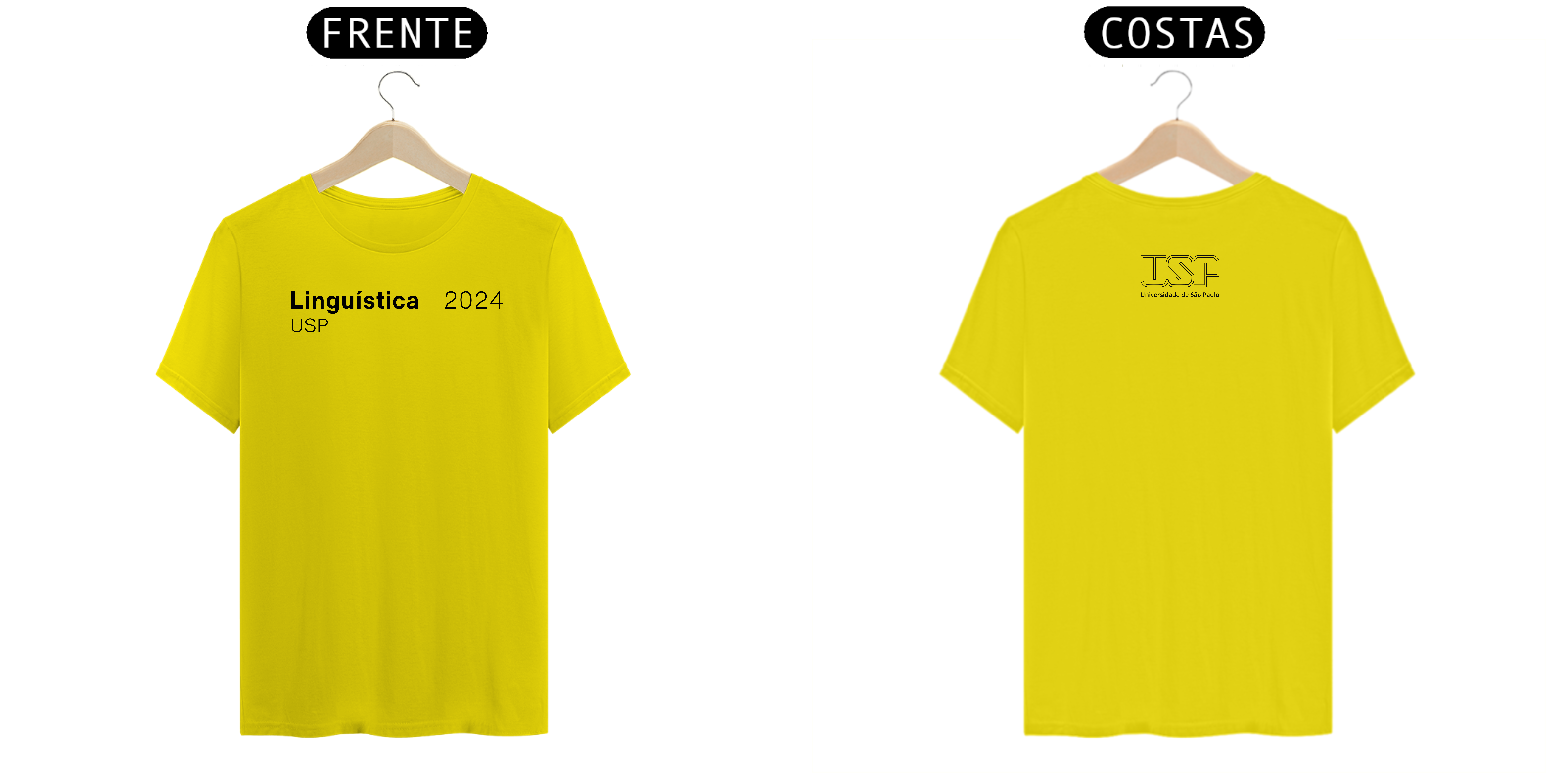 T-Shirt Quality Camiseta Letras USP 2024 Linguística Modelo 1 com Logo ...