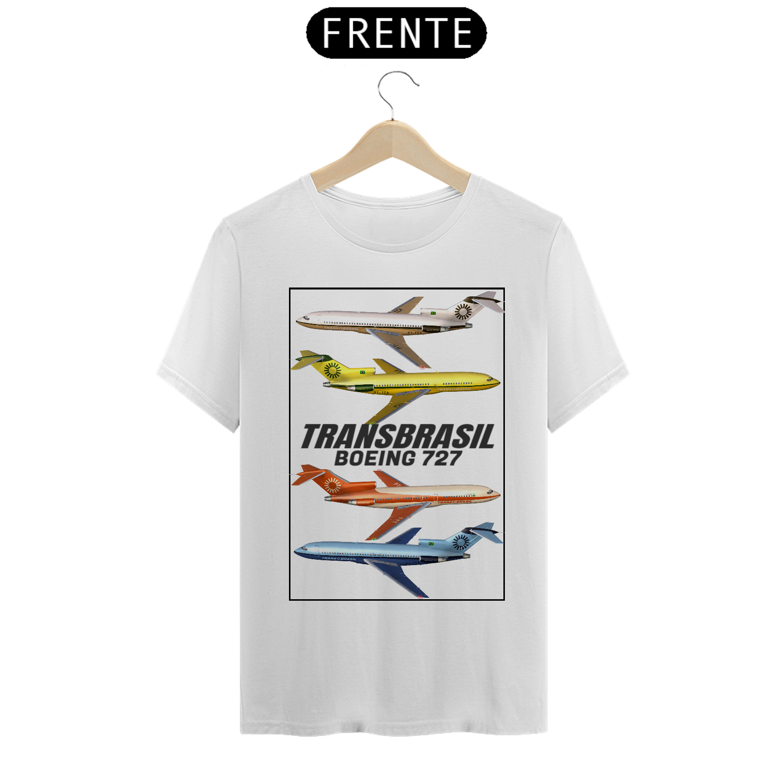 T-Shirt Quality Camiseta TransBrasil 727 modelo 2C R$79,99 em