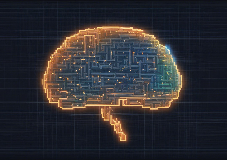 Poster Paisagem Floating Brain - Art Code: 007 em Geometria Oculta