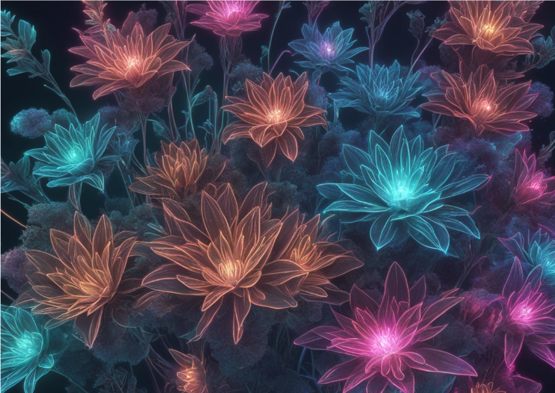 Poster Paisagem Flowers - Art Code: 007 em Geometria Oculta