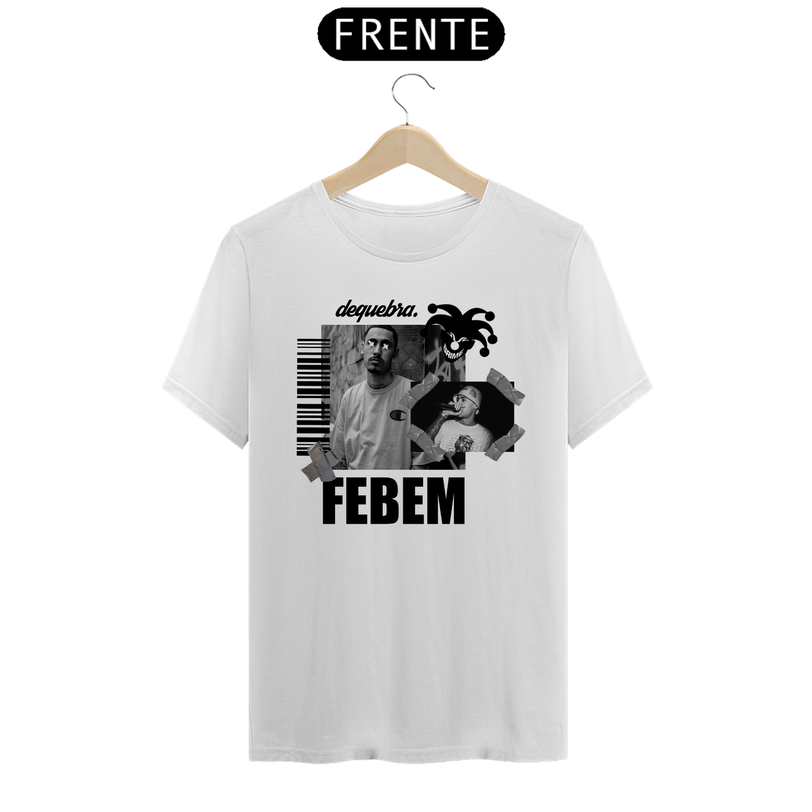 T-Shirt Quality Camiseta Unissex Febem em DeQuebraShops