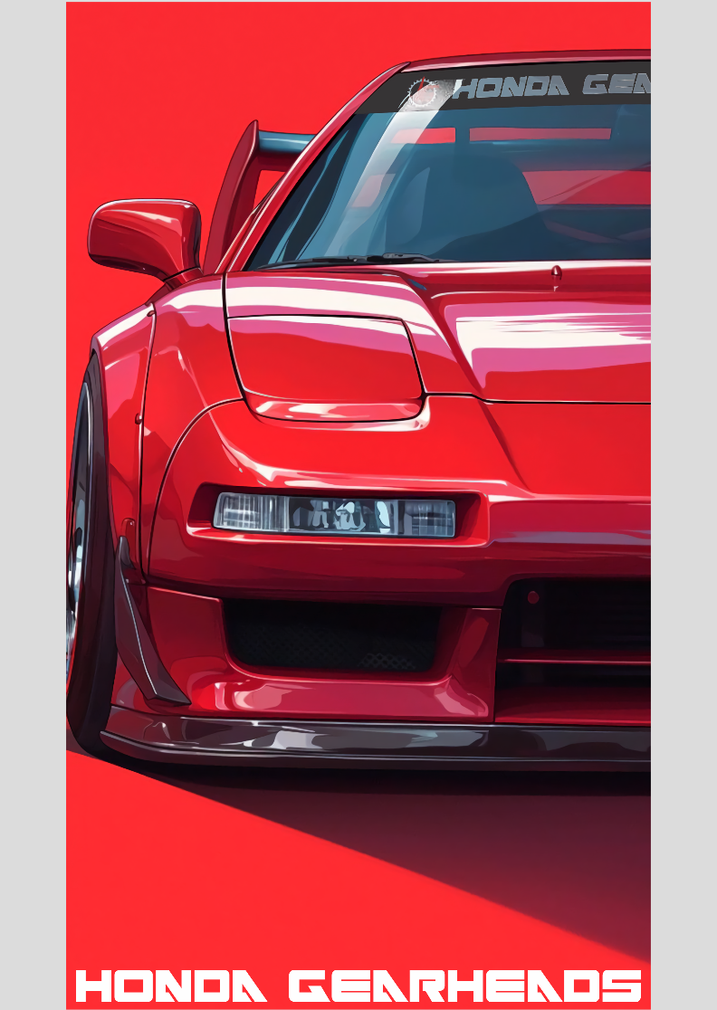Poster Retrato Poster JDM, NSX em Honda Gearheads