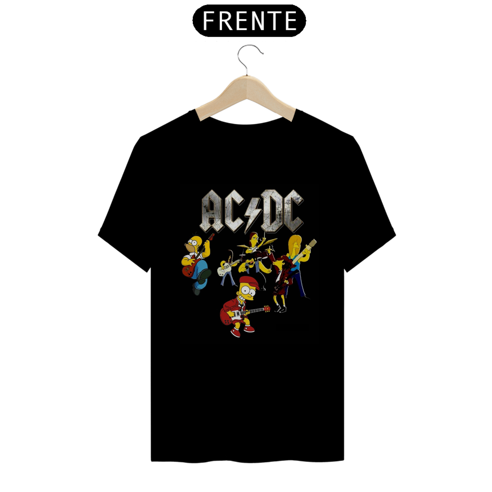 T-Shirt Quality AC/DC Simpsons em
