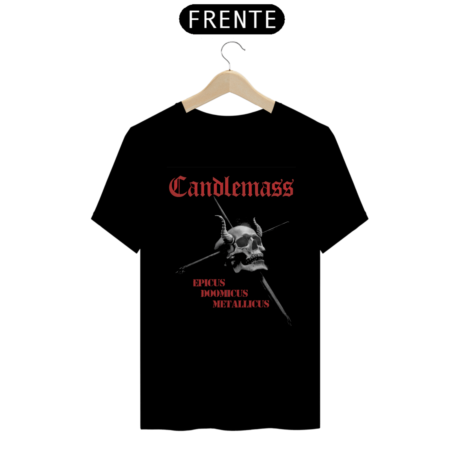 T-Shirt Classic Camiseta Candlemass Epicus Doomicus Metallicus em