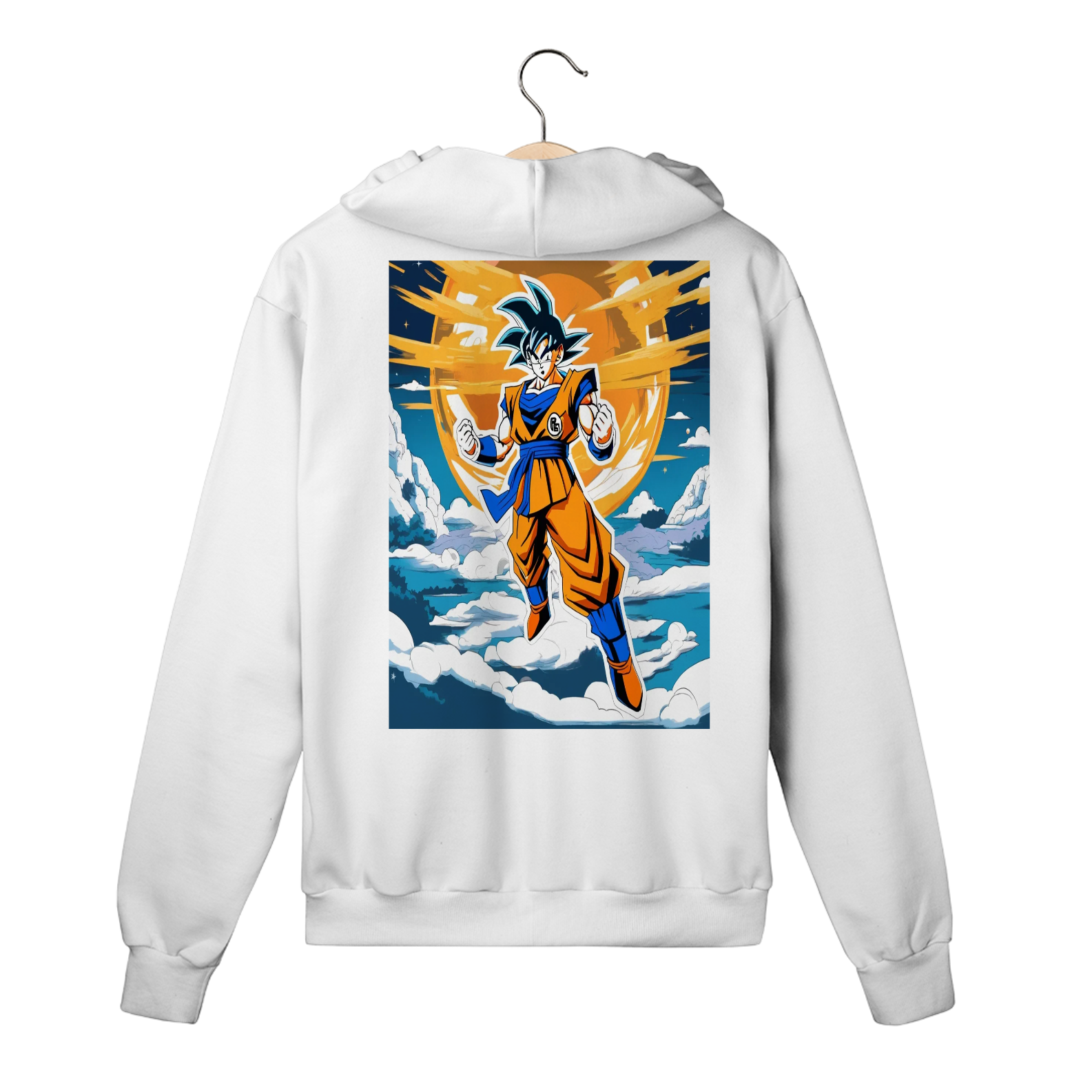Moletom Com Zíper Moletom masculino Goku 0001 R$155,95 em Luz da manhã