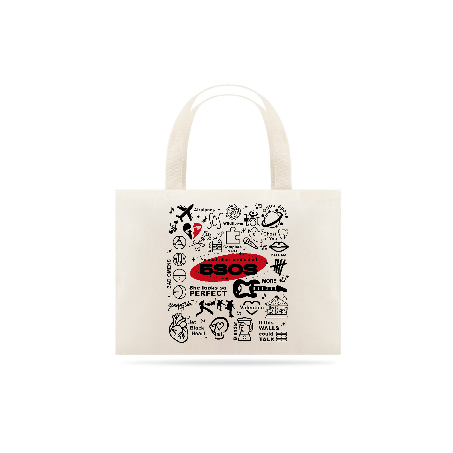 ECO BAG GRANDE Ecobag 5SOS - Eras R$23,89 em