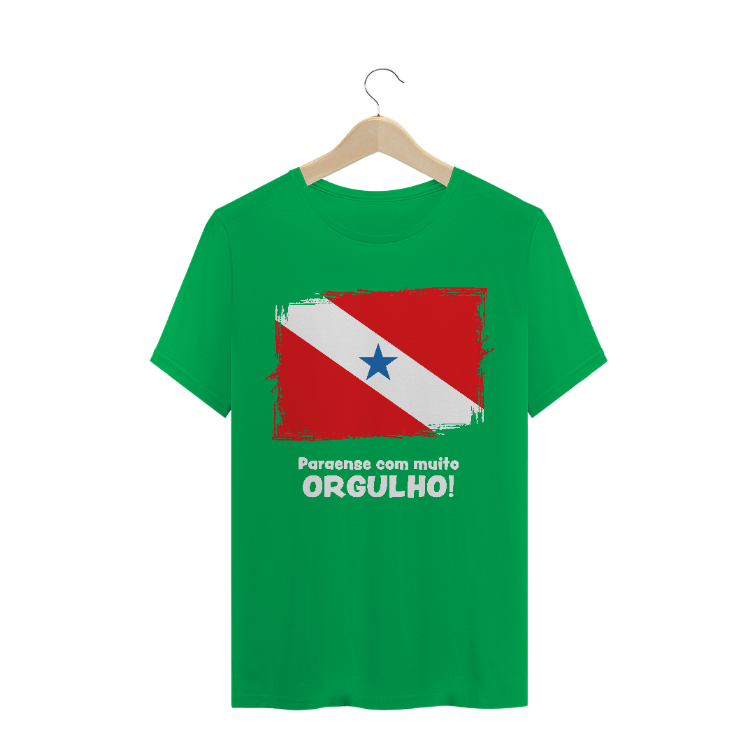 T-Shirt Quality Paraense com muito ORGULHO - letra branca em LOJA Açaí ...
