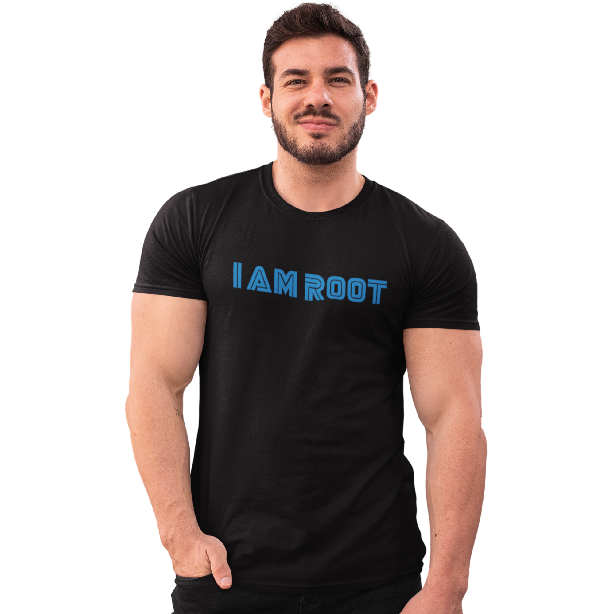 T-Shirt Quality Camisa I am Root em Estilo de TI