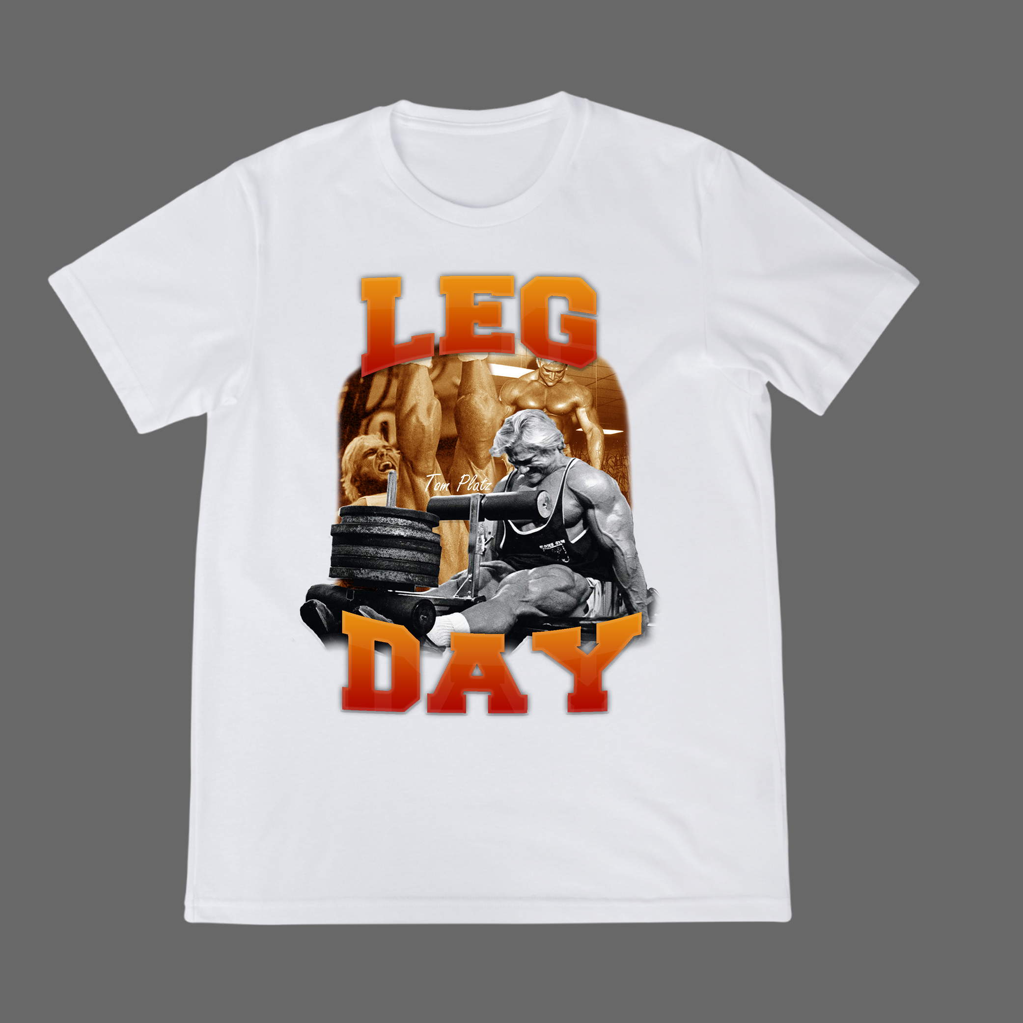 T-Shirt Classic Lendária Camisa - Leg Day Tom Platz R$59,90 em