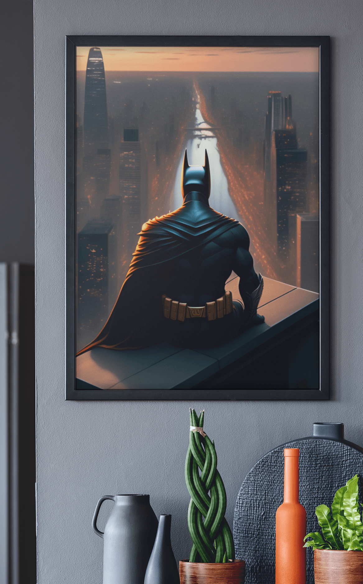 Poster Retrato Batman pôster - Do alto de Gotham City em Loja ...