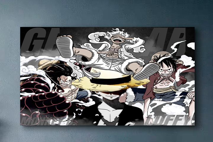 Poster Paisagem Monkey D.Luffy Gears - One Piece em Página Inicial