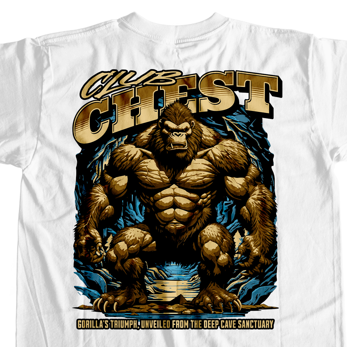 T-Shirt Classic Camiseta Branca - Chest Club (Frente/Costas) em LuarGym
