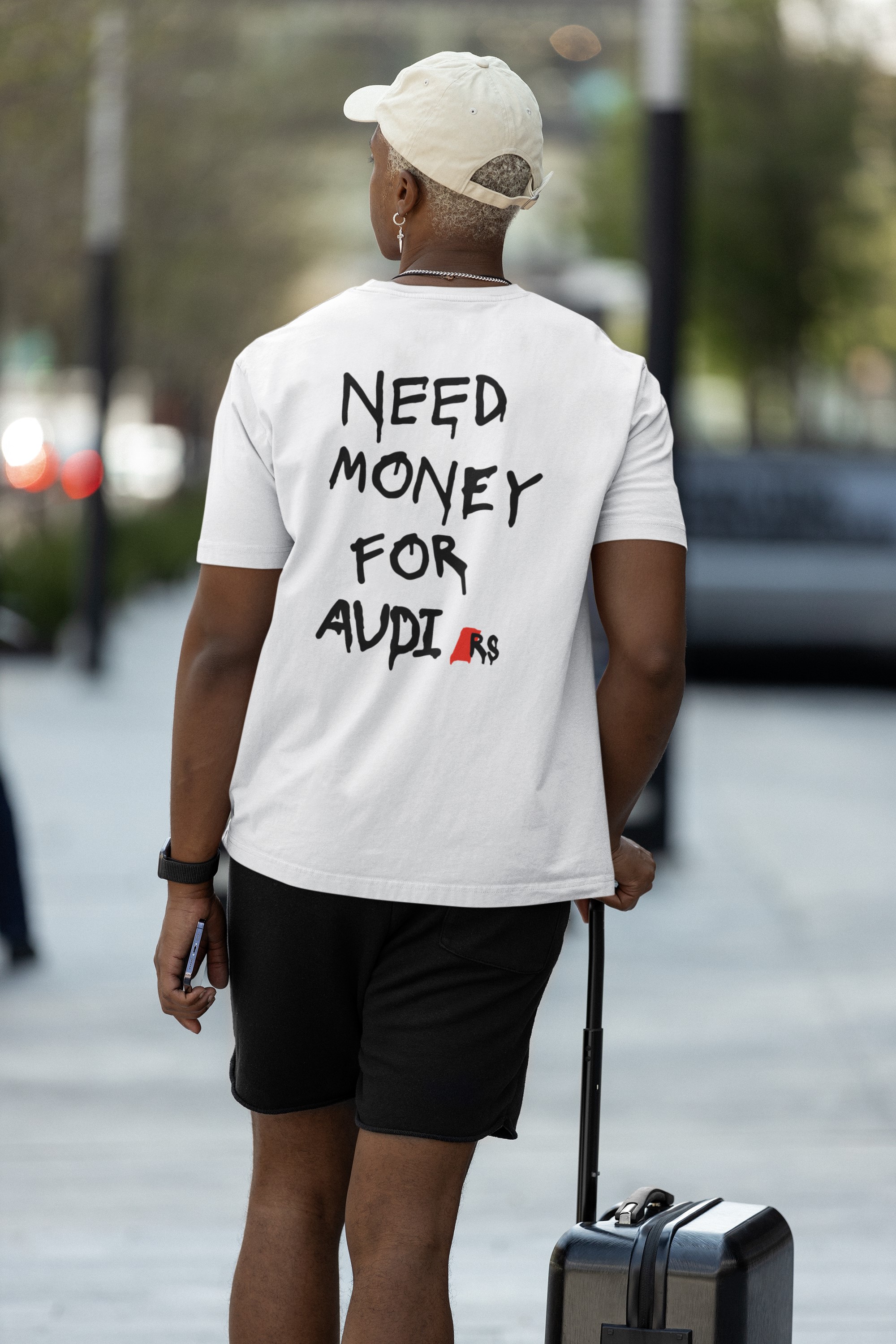 T-Shirt Prime NEED MONEY FOR AUDI RS BRANCA em RPM CULTURE