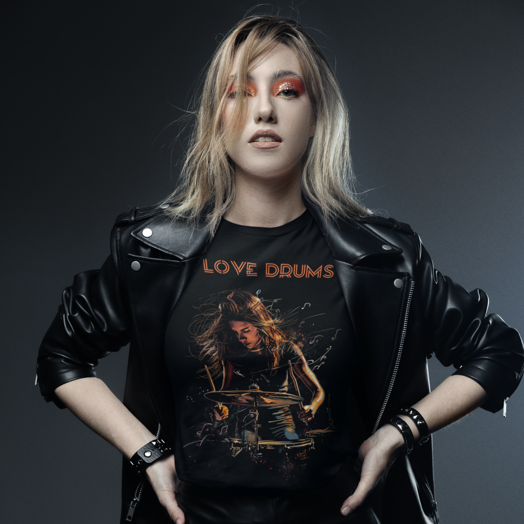 T-SHIRT QUALITY Camiseta Love Drums R$104,83 em Vestindo Acordes