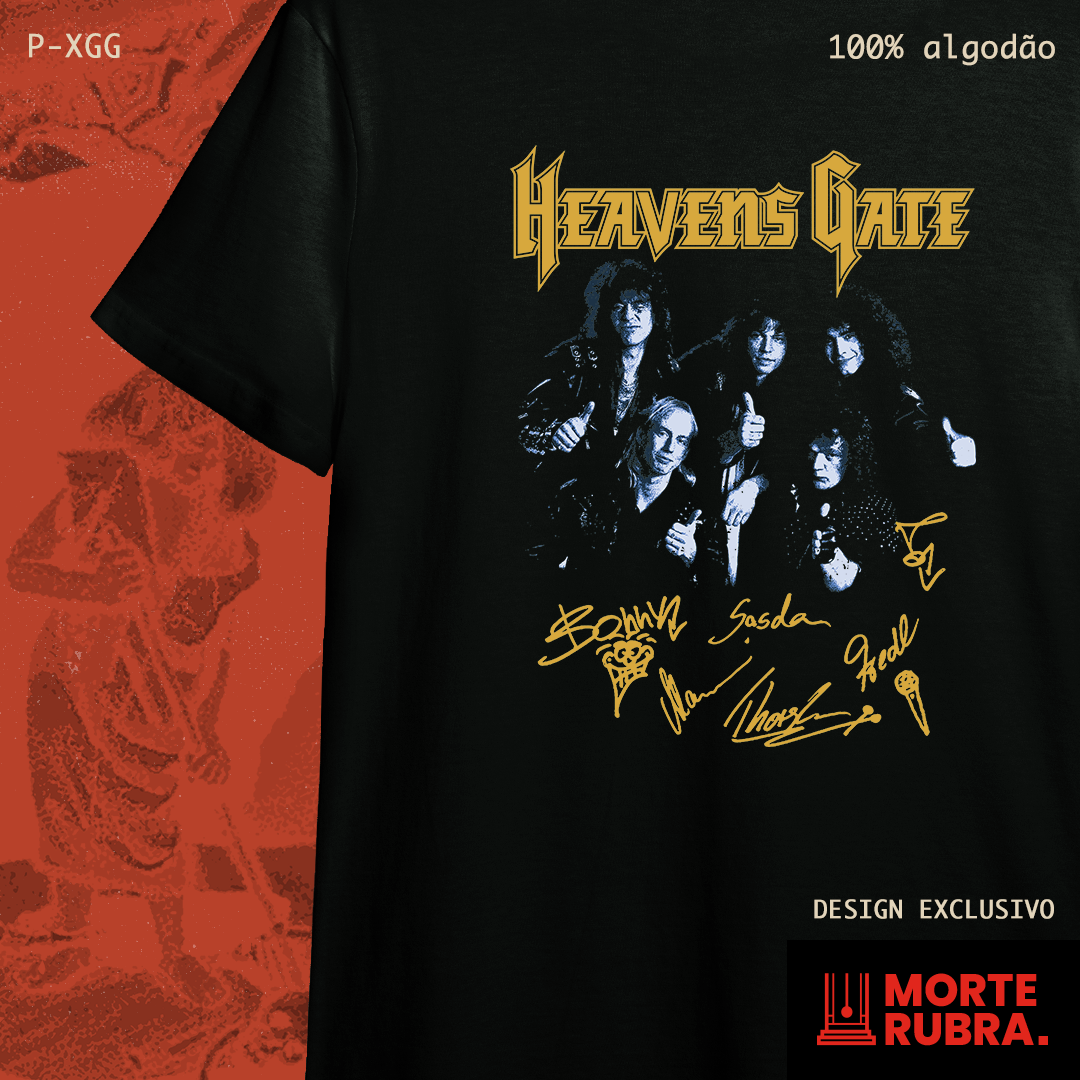 T-Shirt Quality Heaven's Gate - Livin' in Hysteria em Morte Rubra
