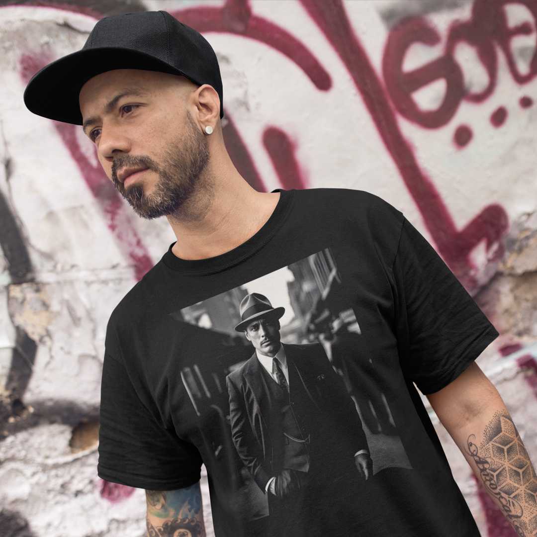T-Shirt Quality Estilo Mafioso em USE AZZE