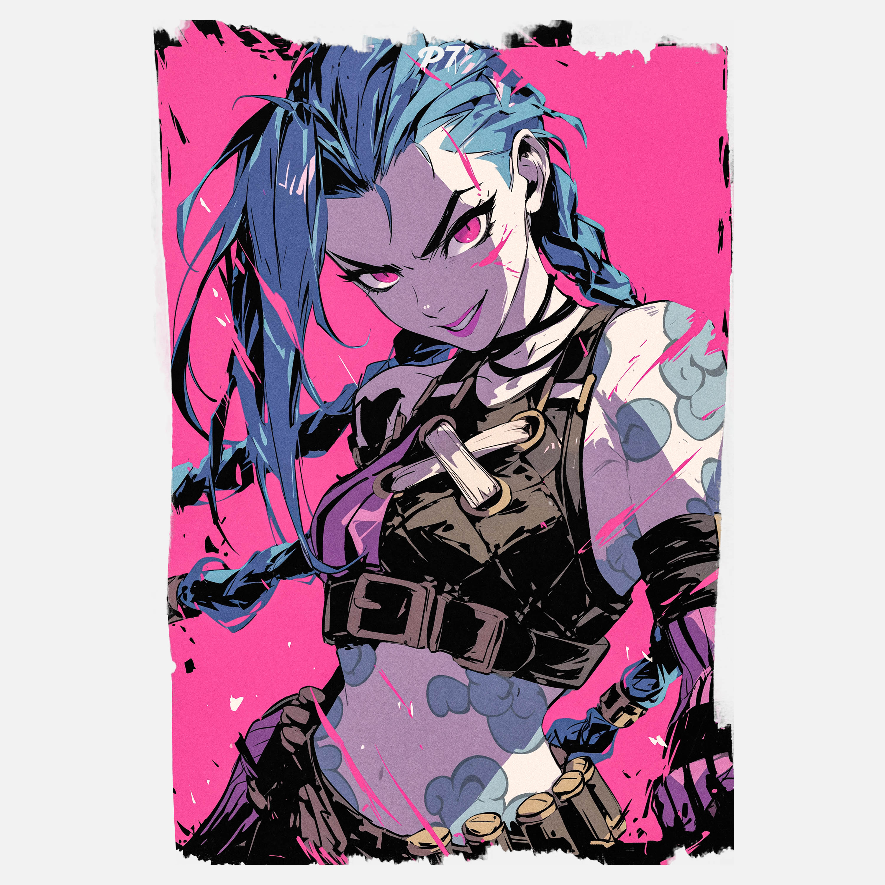 T-Shirt Prime Camiseta League of Legends - Jinx Arcane em P7 Store